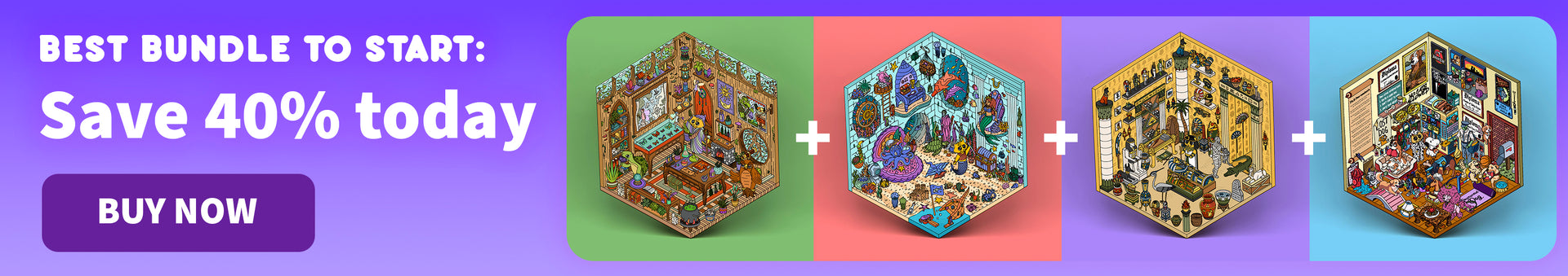 SticKit—Isometric Sticker Mini-Room Decorating Kits for All Creators