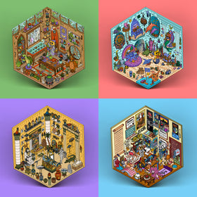 SticKit—Isometric Sticker Mini-Room Decorating Kits for All Creators